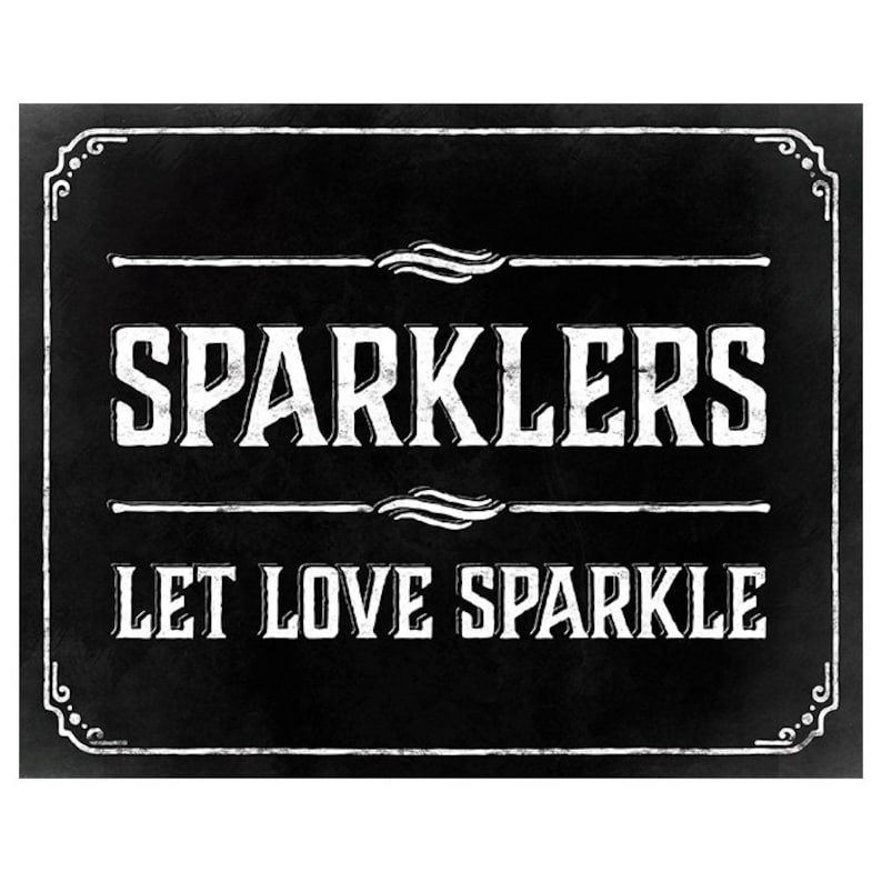 Sparkler Sign. Wedding Signs Printable. Wedding Signs Chalkboard ...