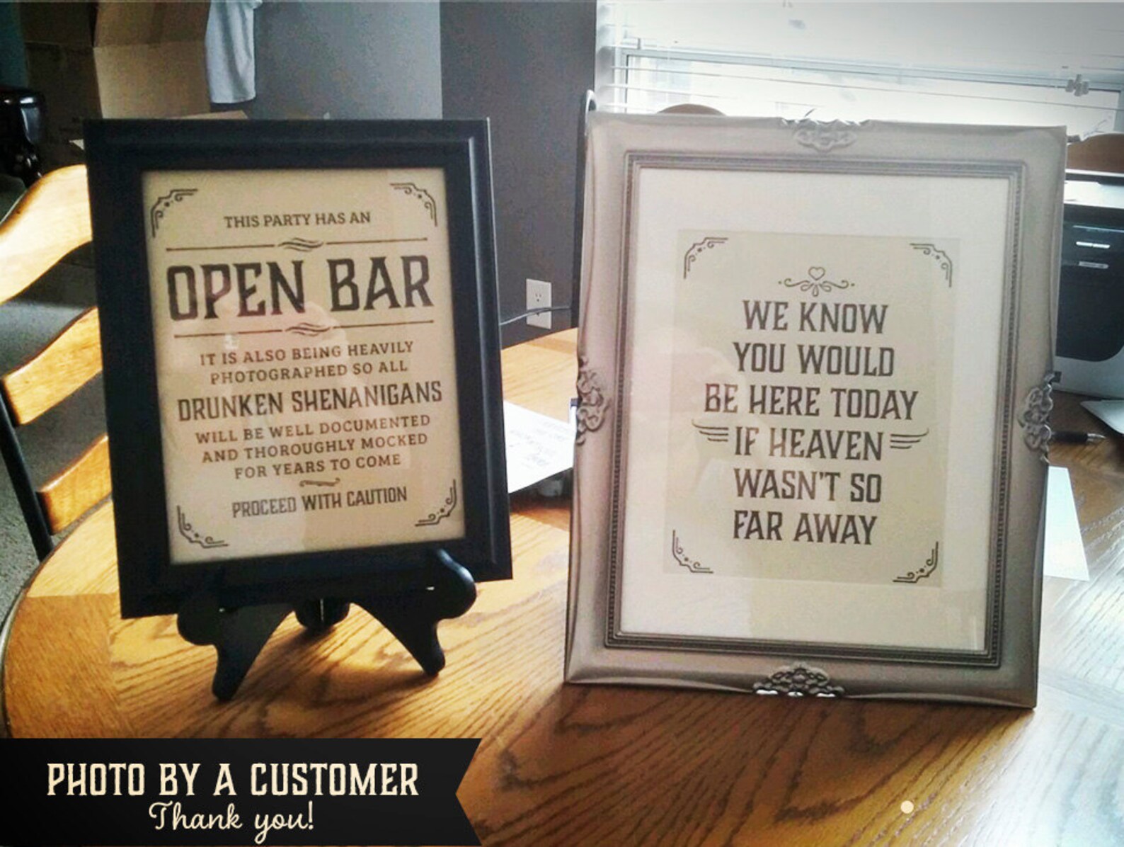 Wedding Open Bar Sign. Rustic Wedding Decor. Wedding Reception. Kraft ...