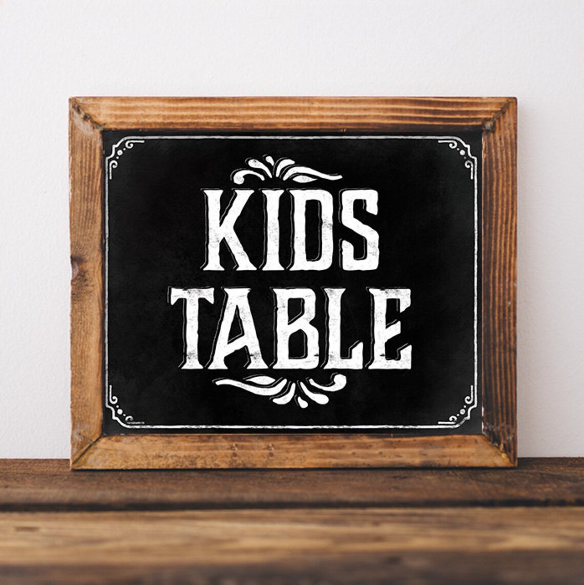 Kids Table Wedding Sign. Printable Rustic Party Decorations. | Etsy