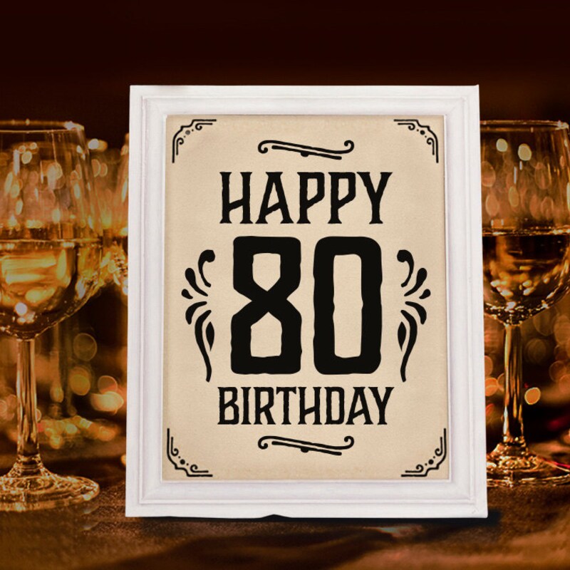 80th Birthday Sign - Etsy