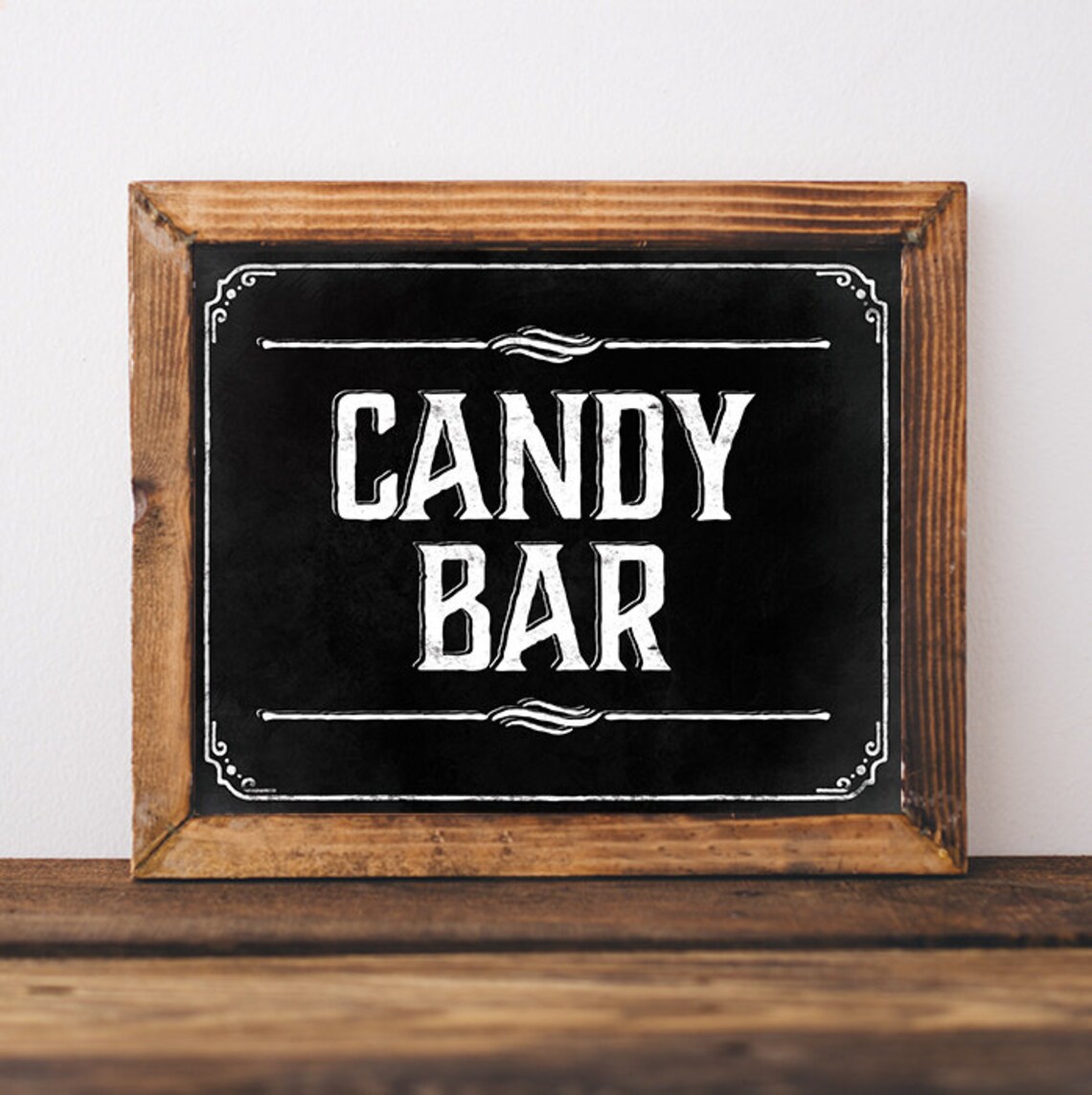 Candy Bar Sign. Printable Rustic Wedding Decor. Wedding Sweets Table ...