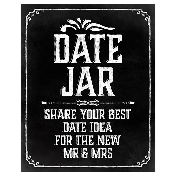 Wedding Games. Chalkboard Wedding Signs Printable. Date Jar Chalkboard ...
