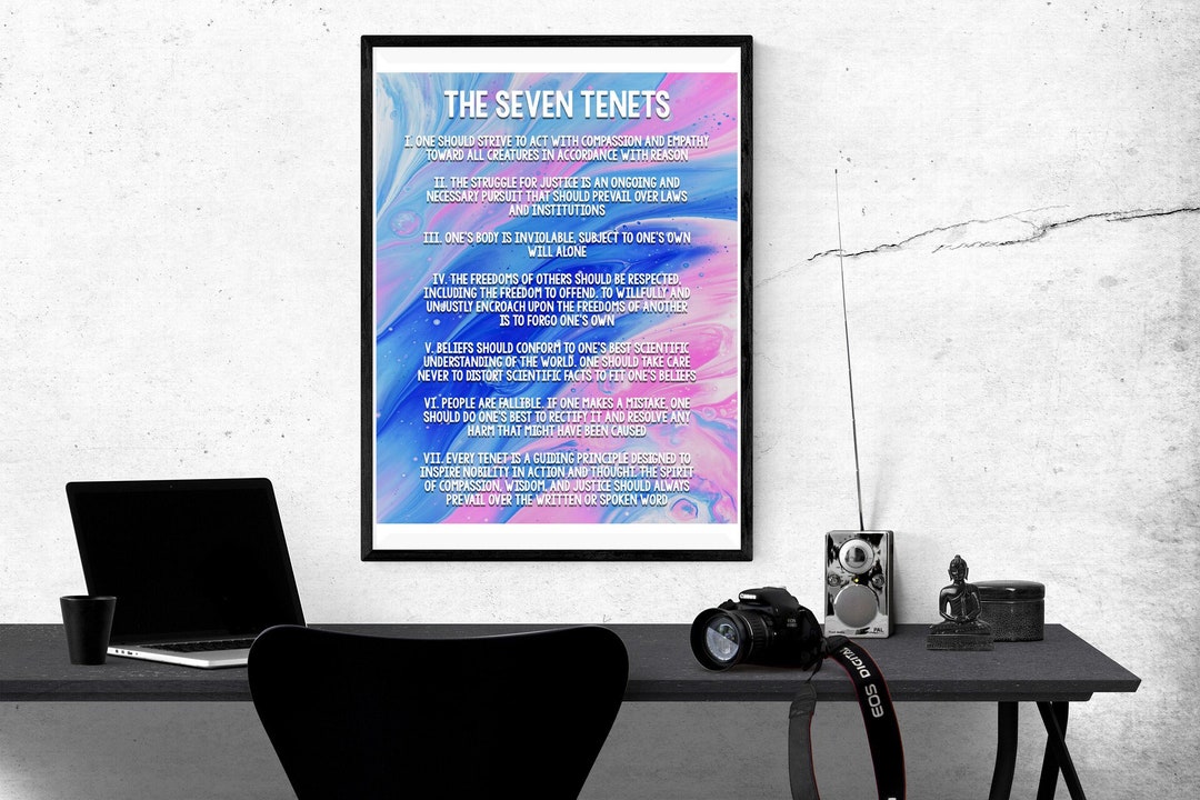 7 Satanic Temple Tenets Pastel PRINTABLE Poster - Etsy
