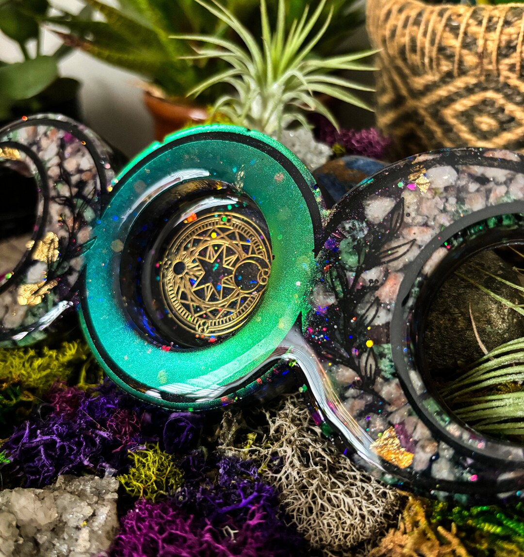 Magical Color Shifting Triple Moon With Celestial Sun, Moon Symbol Tea ...