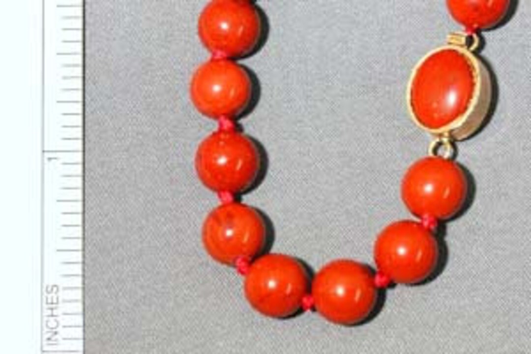 African Red Jasper Bead Necklace Long Brick Red Stone Beads Gemstone ...