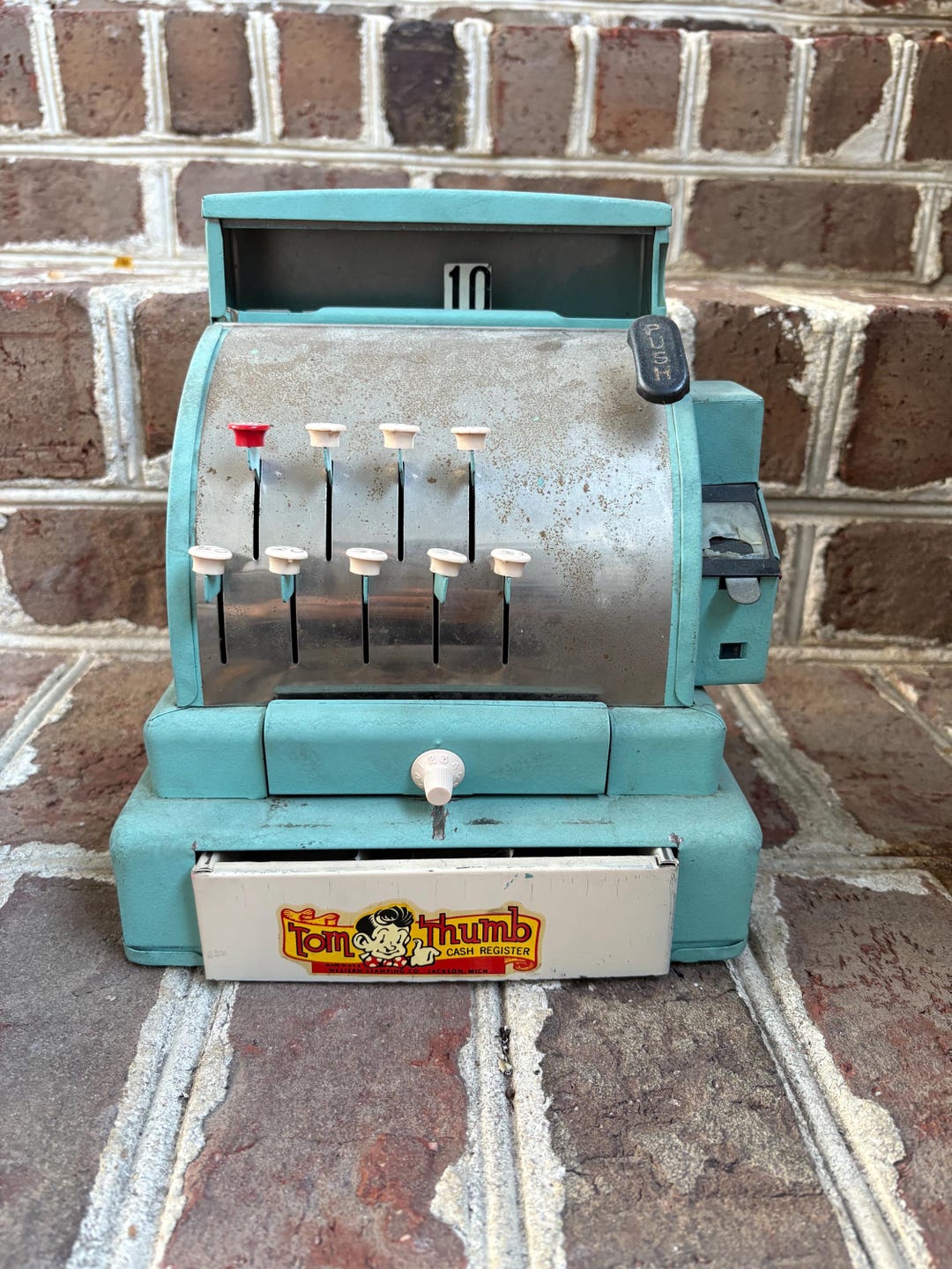 Vintage Tom Thumb Blue Metal Toy Cash Register 1960s-1970s - Etsy