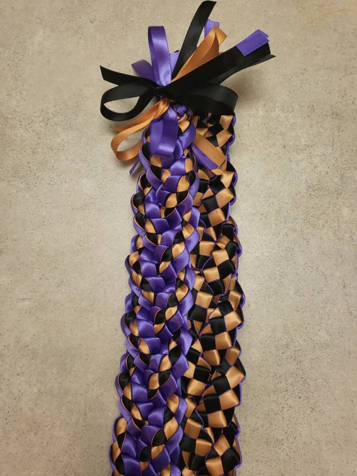 Style 1 and 2 : 3-4 Color Strand Braided Hawaiian Ribbon Lei | Etsy