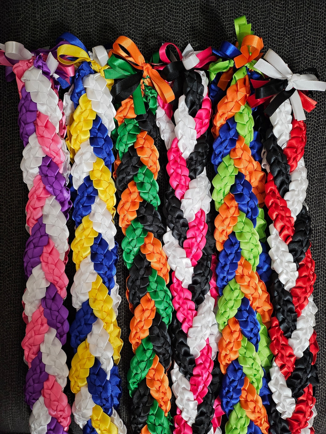 Style 3: 3 Colors Braided Hawaiian Ribbon Lei - Etsy