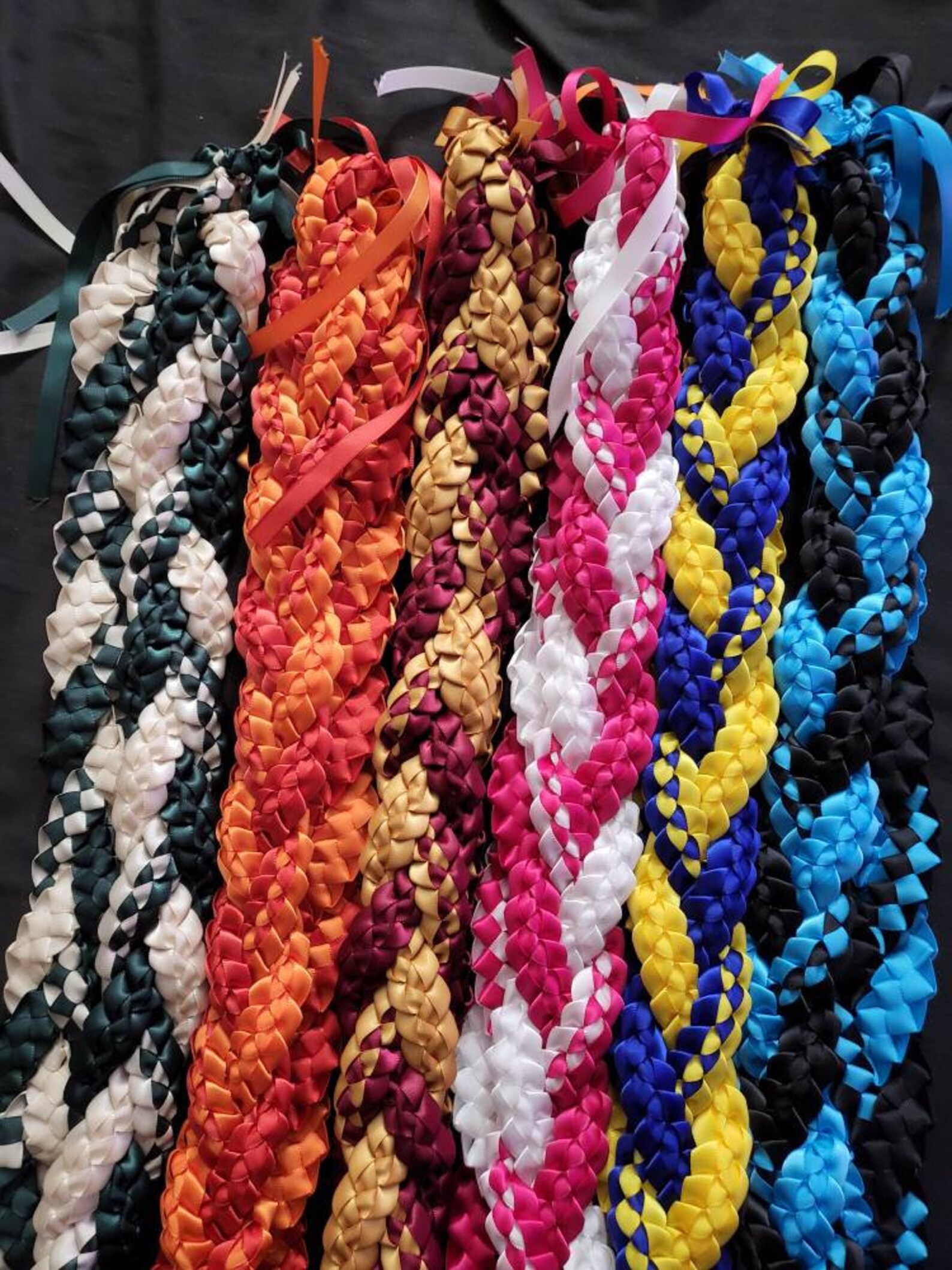 Style 4: 2 Colors Braided Hawaiian Ribbon Lei - Etsy