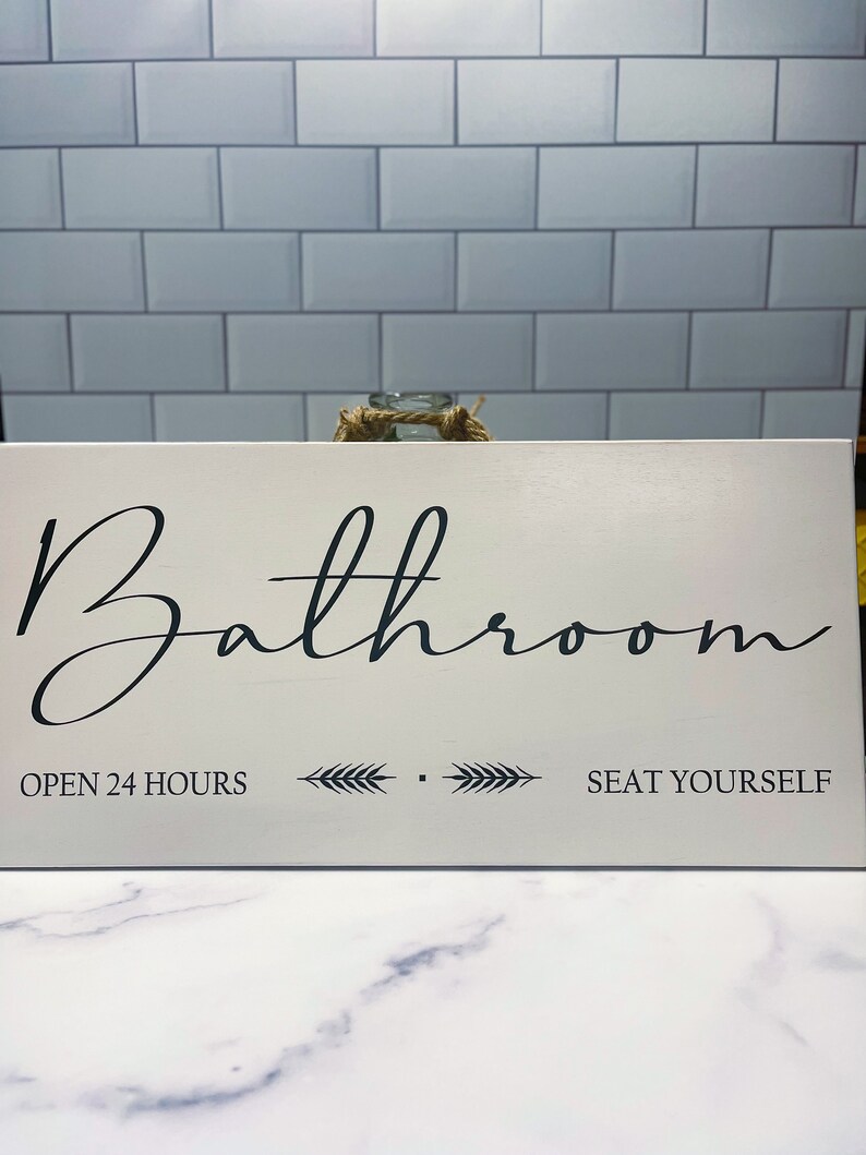 Wooden Funny Bathroom Sign Personalized Home Decor Gift - Etsy