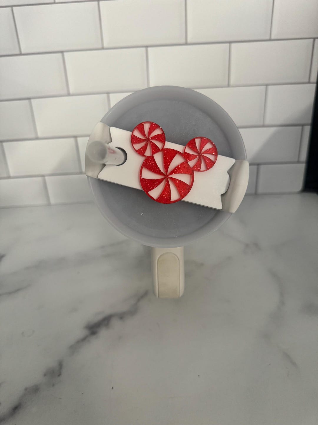 Mouse Head Peppermint Stanley Plate Accessory, Stanley Topper, Acrylic ...