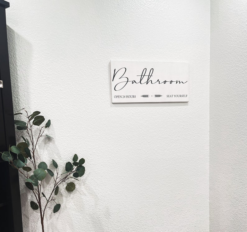 Wooden Funny Bathroom Sign Personalized Home Decor Gift - Etsy