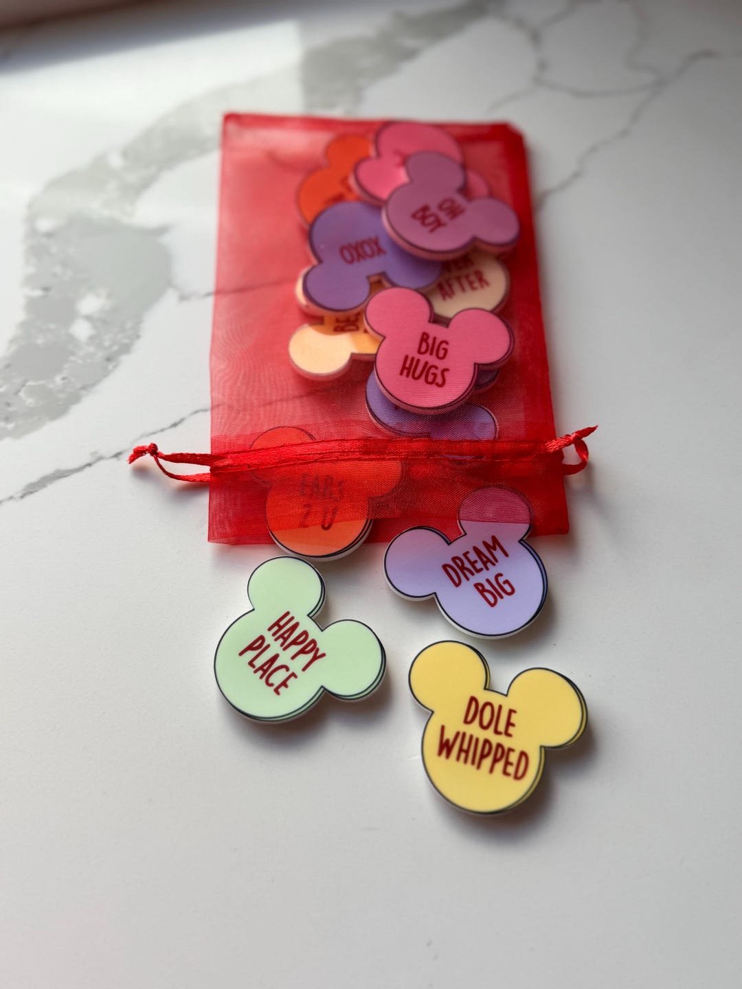 Bag of Mouse Head Candy Heart Magnets, Disney Gift, Custom Mouse ...