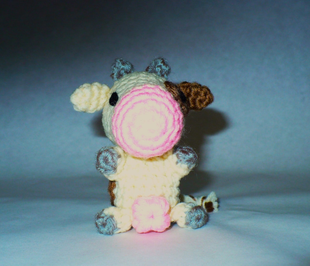 Crocheted Mini Cow - Etsy