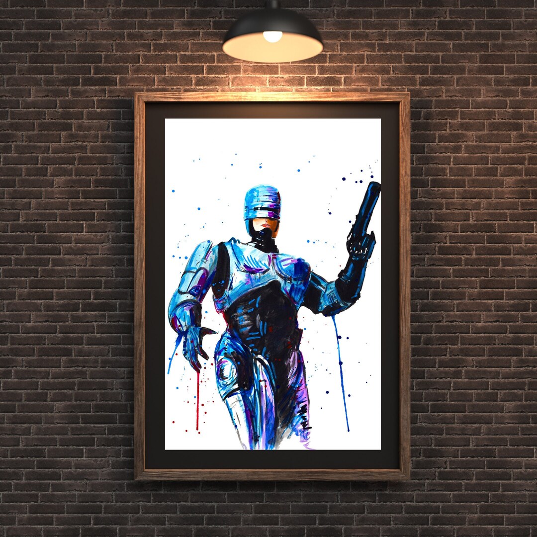 Robocop Watercolor Art Print by Beau Singer, Digital Prints, Movie Art ...