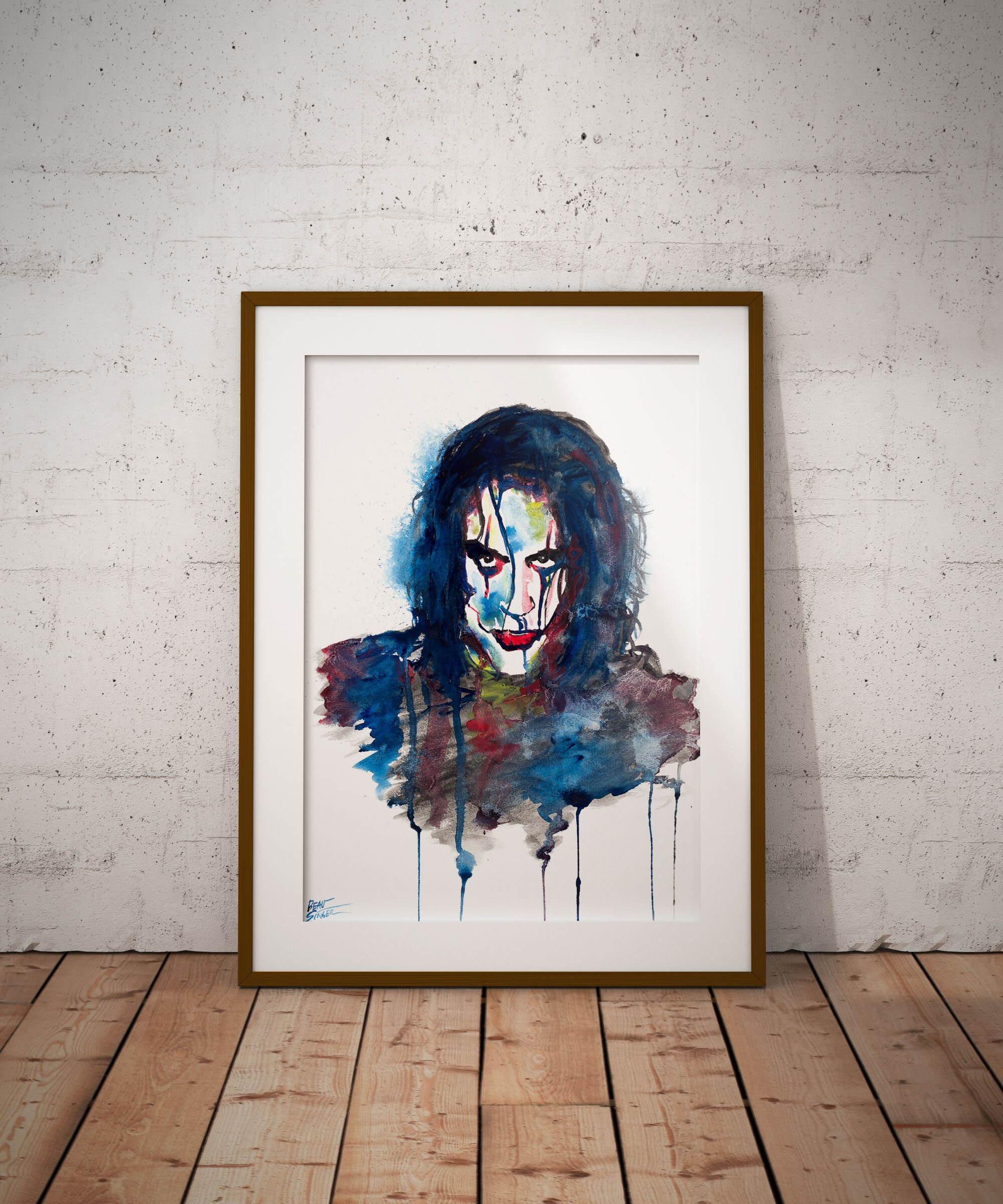 The Crow Dripping Vengeance Painting, Watercolor, Wall Art, Home Decor ...