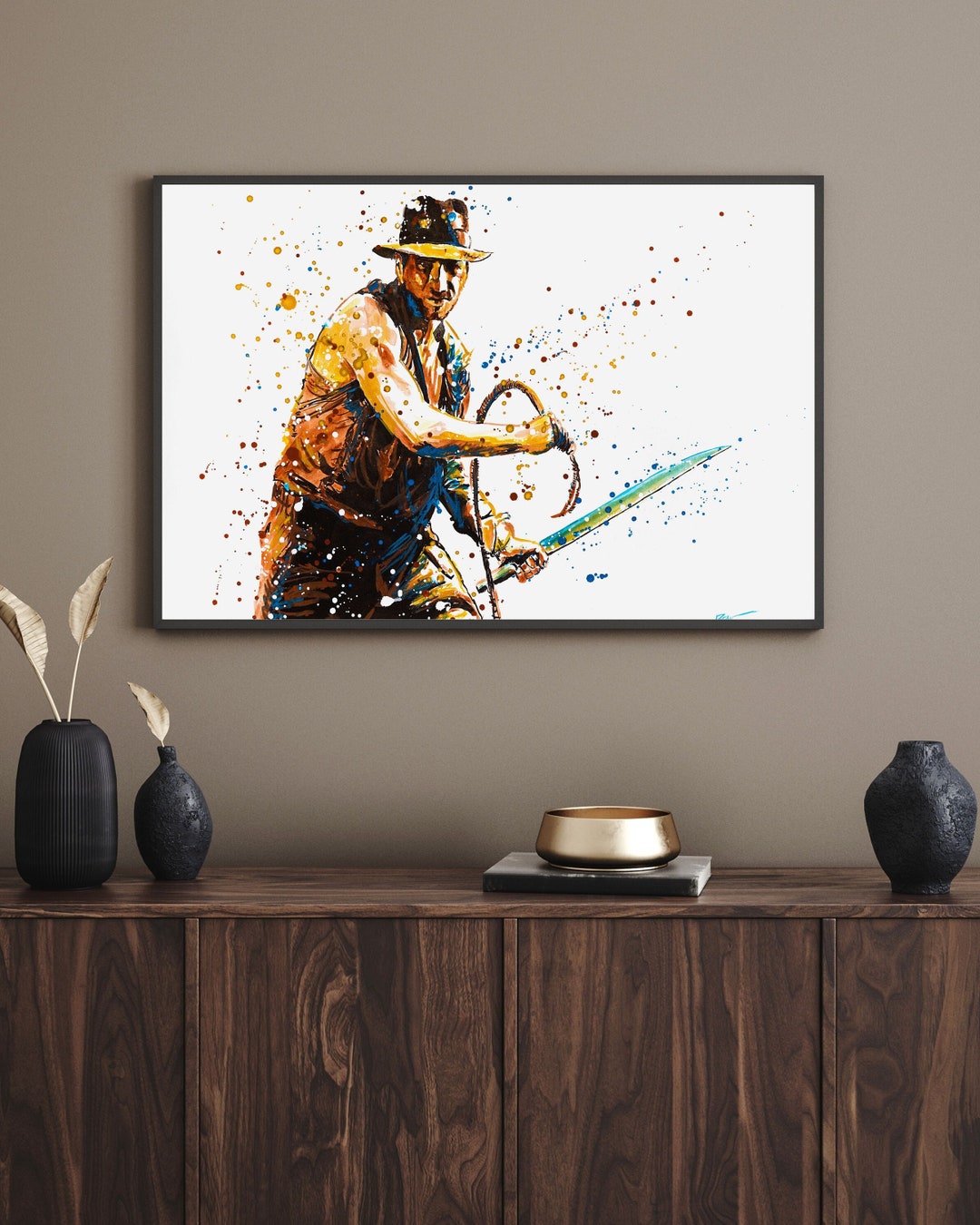 Indiana Jones Watercolor Print by Beau Singer, Print, Prints, Digital ...