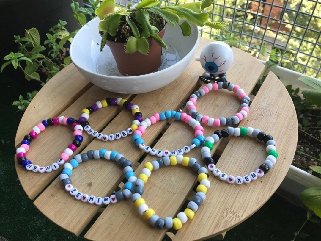 LGBTQ Custom Gender Identity Kandi Bead Bracelets With or Without ...