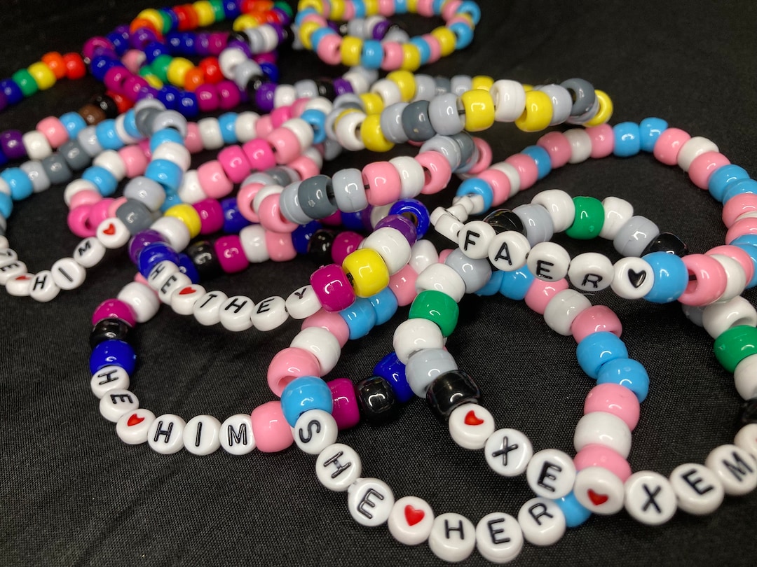 LGBTQ | Custom Gender Identity Kandi Bead Bracelets | With or Without ...