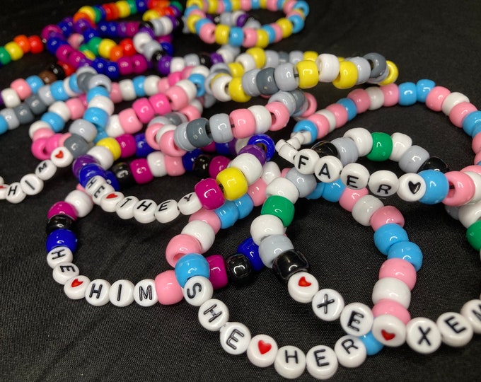 LGBTQ | Custom Gender Identity Kandi Bead Bracelets | With or Without ...