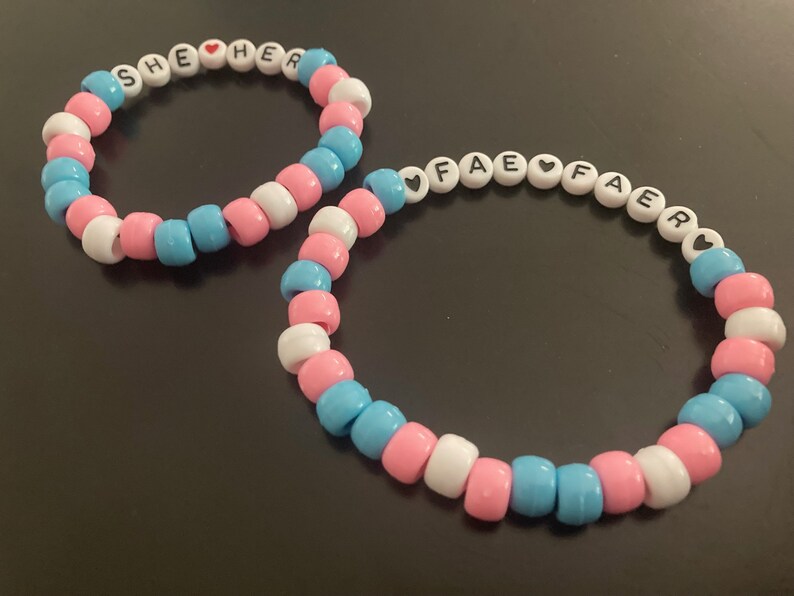 LGBTQ Custom Gender Identity Kandi Bead Bracelets With or - Etsy