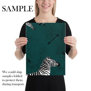 Zebra With Arrow Wallpaper, Savanna Animals Wall Mural, Green Flying ...