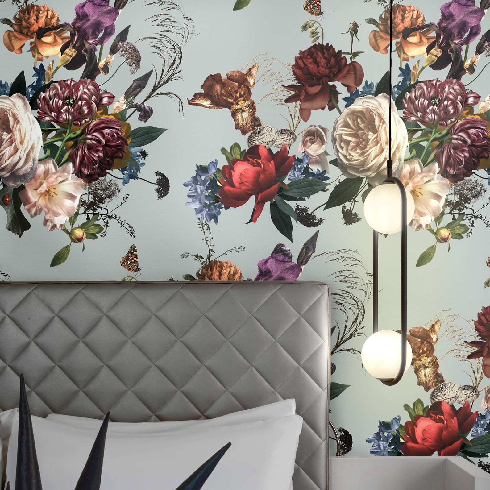 Floral Overlay Dutch Wallpaper for Baroque Decor or Accent | Etsy