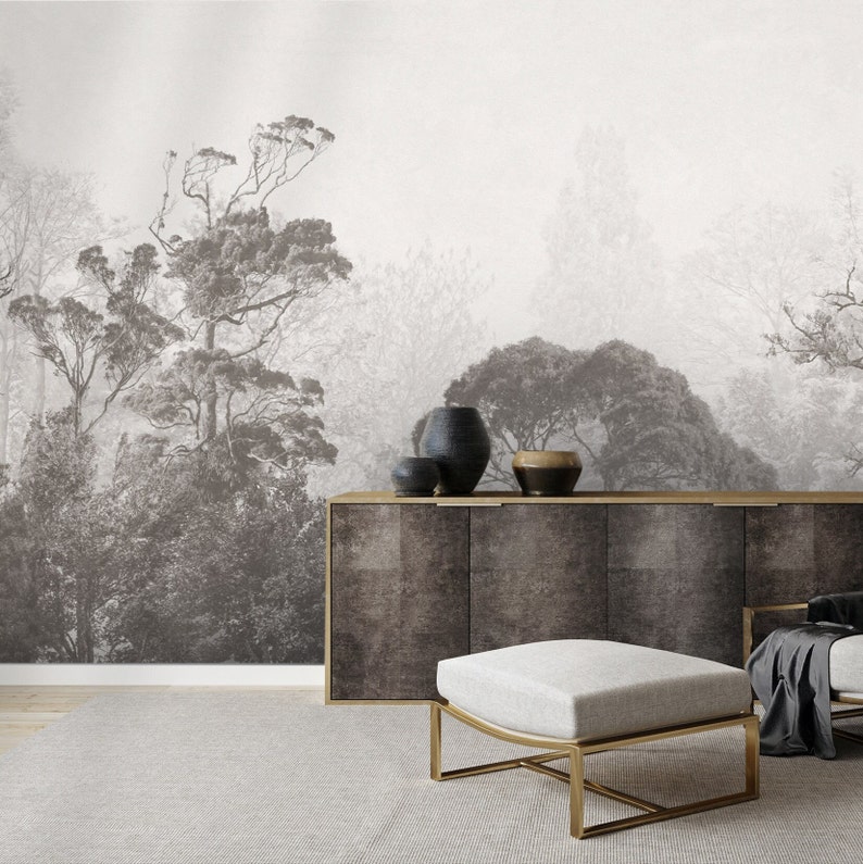 Extra Large Vintage Forest Wallpaper Landscape in Classic Old - Etsy