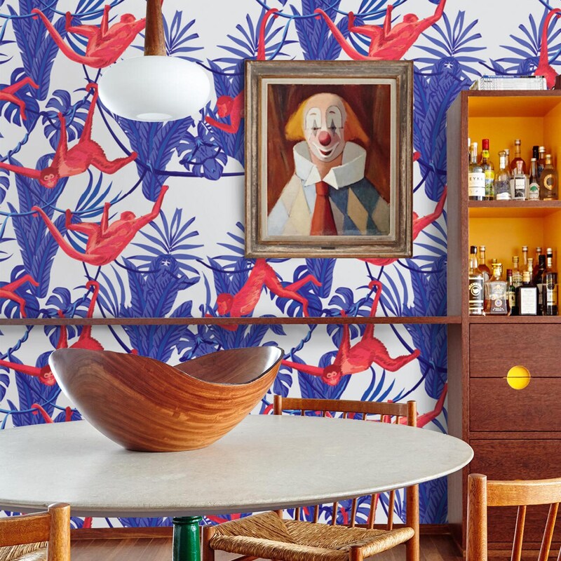 Monkey Wallpaper - Etsy