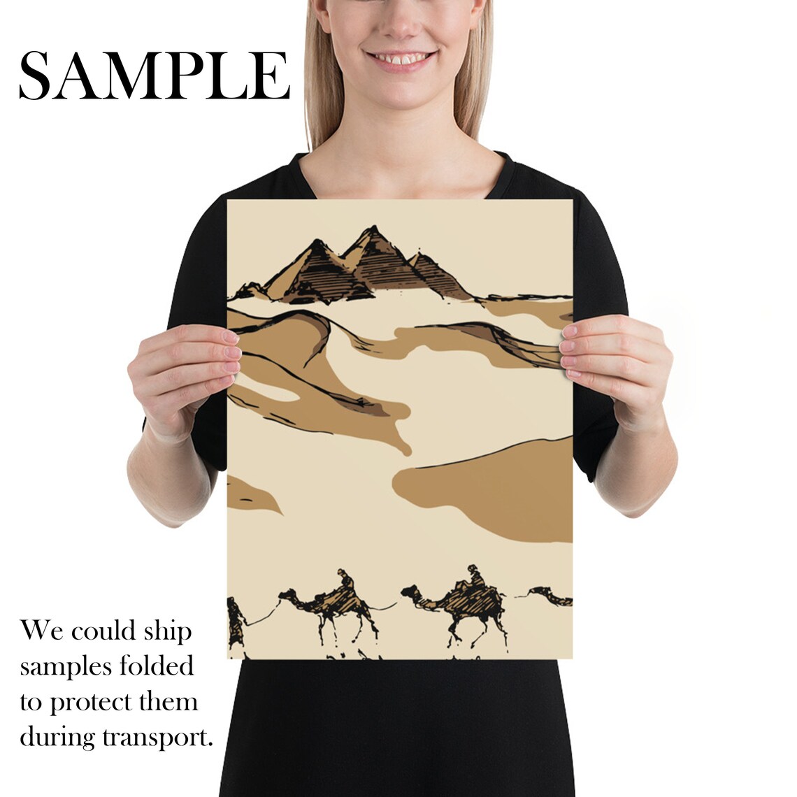 Camel Train in Sand Dune Desert Wallpaper Camels Caravan - Etsy