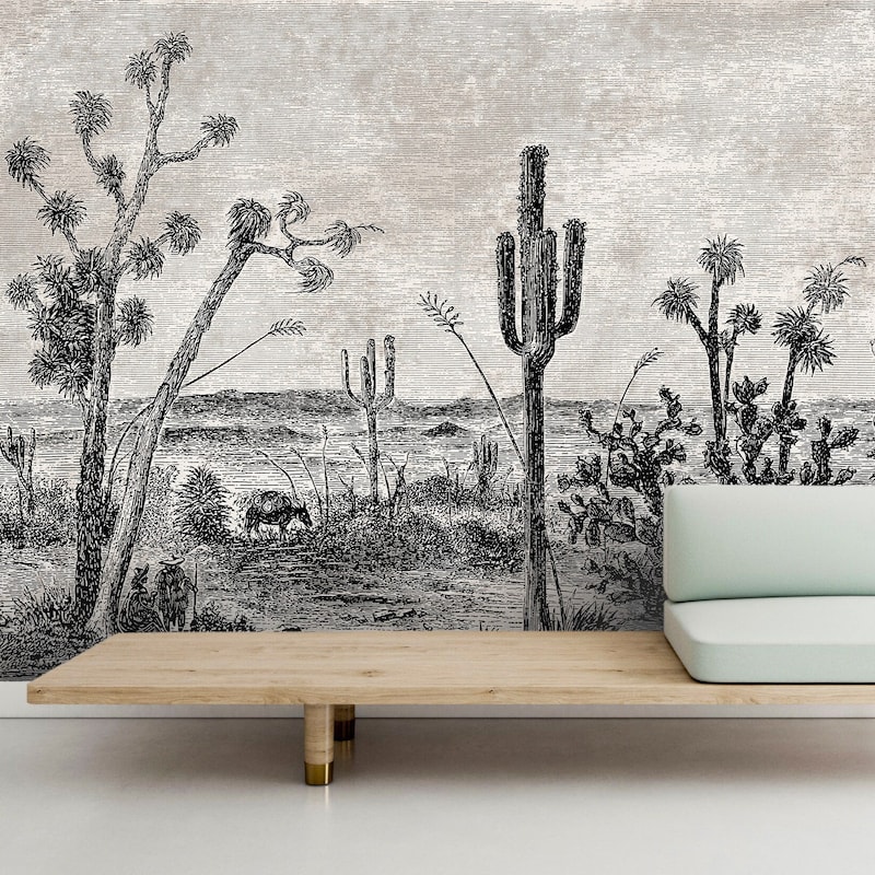 Cactus Mural - Etsy
