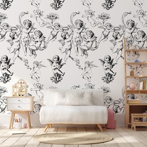 Renaissance Angels Nursery Wallpaper, Angel Wall Art for Kid's Room ...