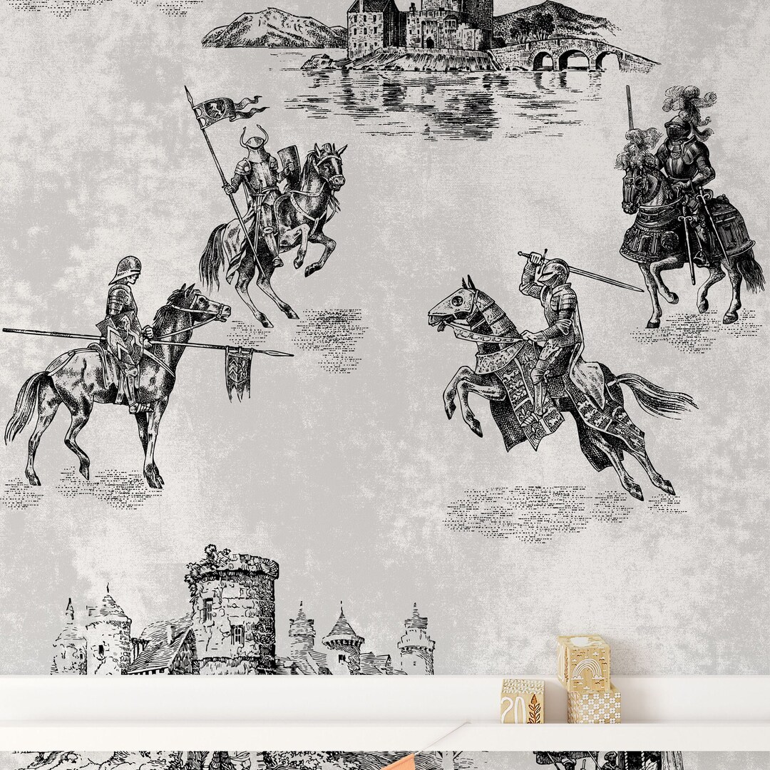 Vintage Medieval Knights Wallpaper - Timeless Elegance & Historical ...