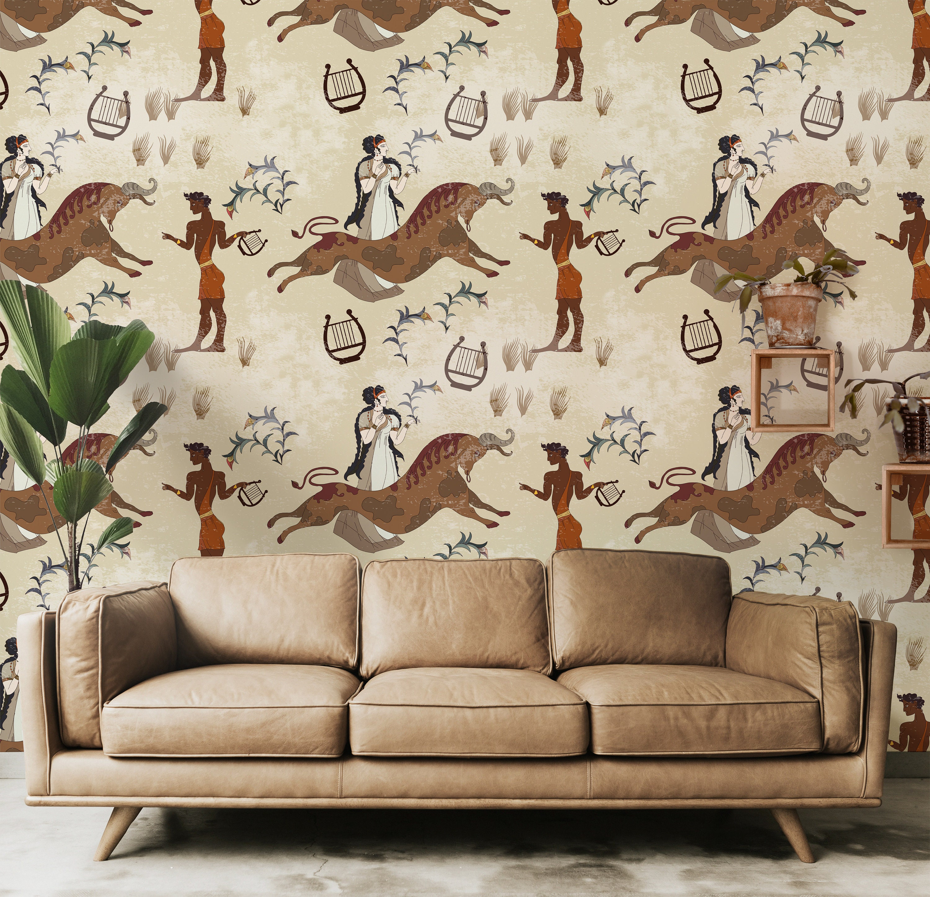 Ancient Greek Mythology Wallpaper Classic Old Greek Wall Deco - Etsy