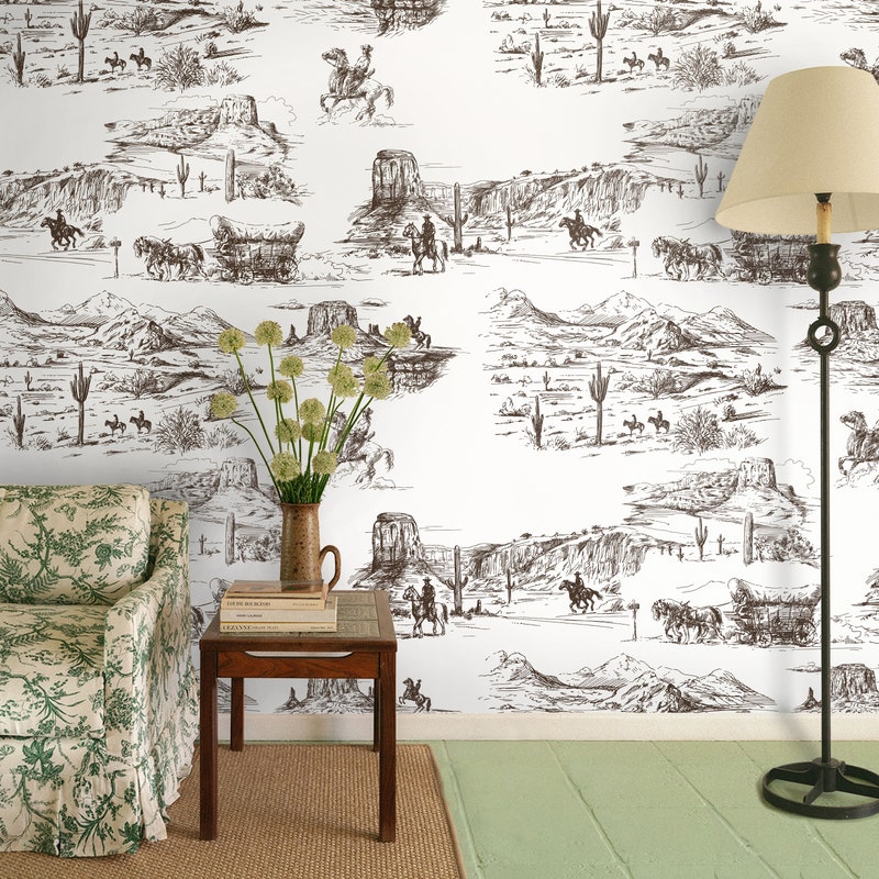 Western Wallpaper - Etsy