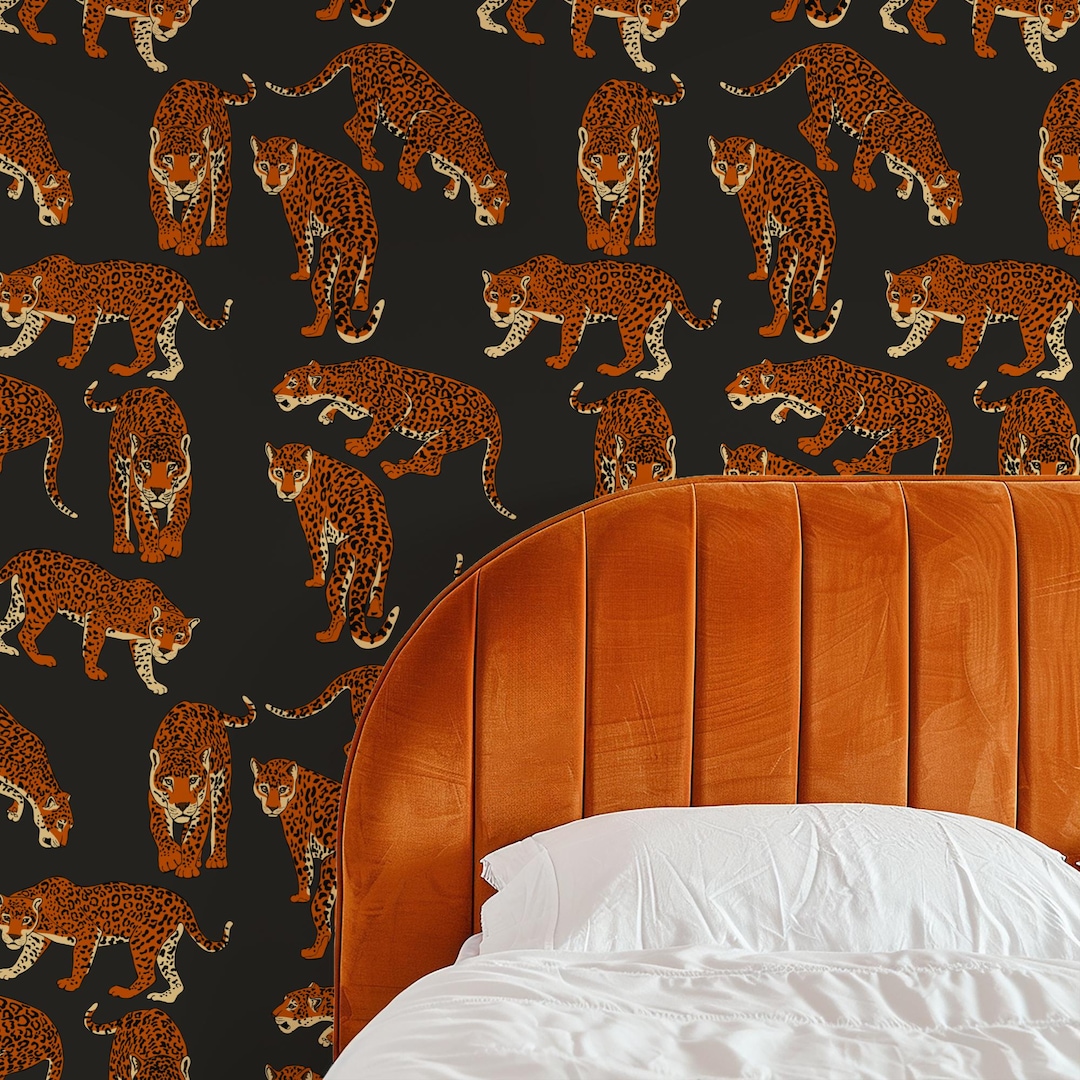 Wild Animal Wallpaper Featuring Cheetah & Jaguar Design, Exotic Jungle ...