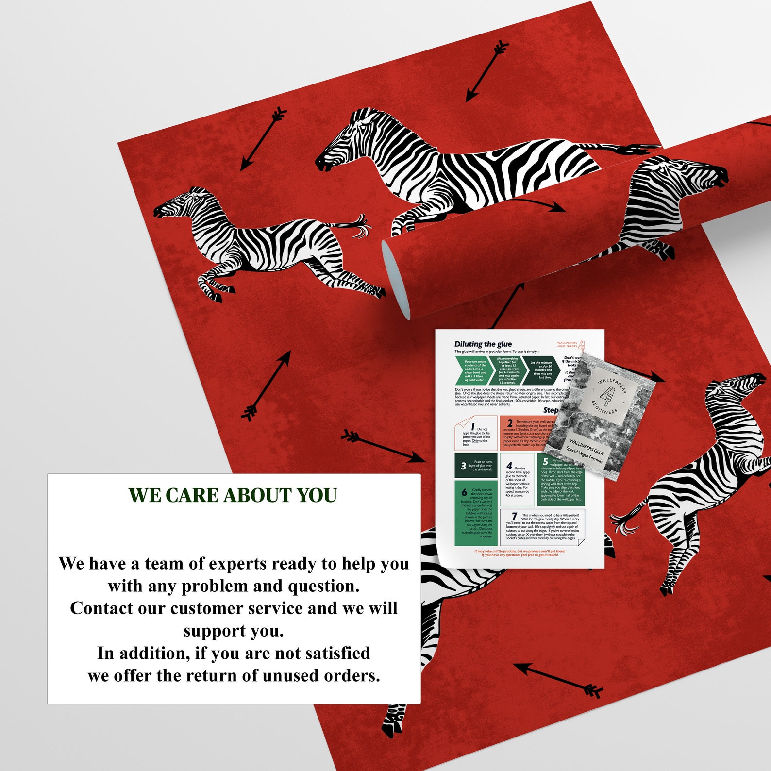 Red Flying Zebra Wallpaper Zebras Wall Decor Jumping Zebra - Etsy