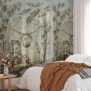 French Rococo Wallpaper | Vintage Chinoiserie Mural Decor | 18th ...