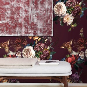 Floral Overlay Dutch Wallpaper for Baroque Decor or Accent | Etsy