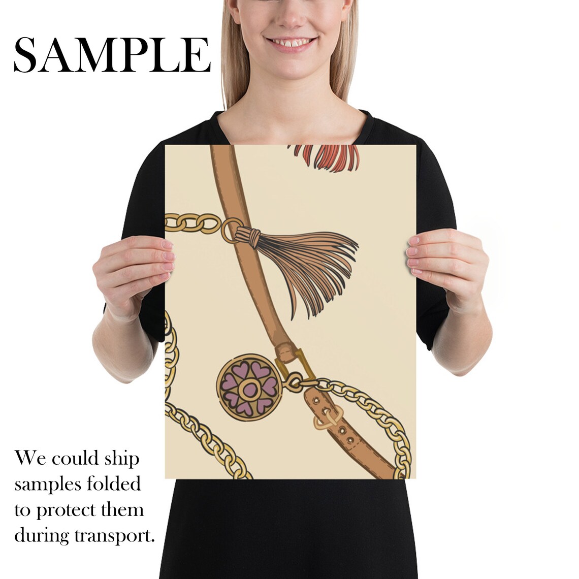 Vintage Horse Reins Wallpaper Tacks and Belts Wall Art - Etsy