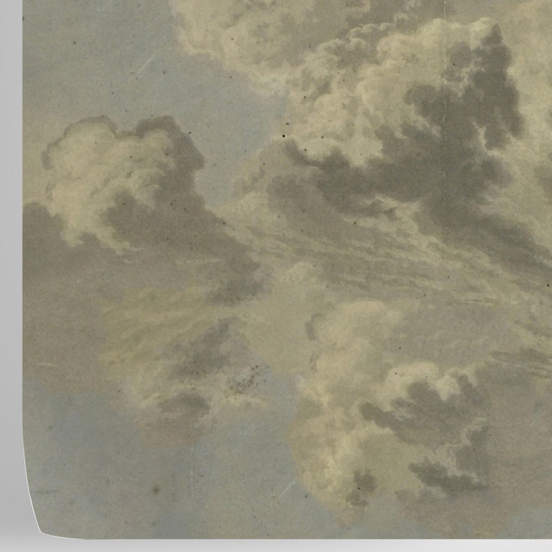Extra Large Vintage Clouds Sky Wallpaper Storm Cloud - Etsy