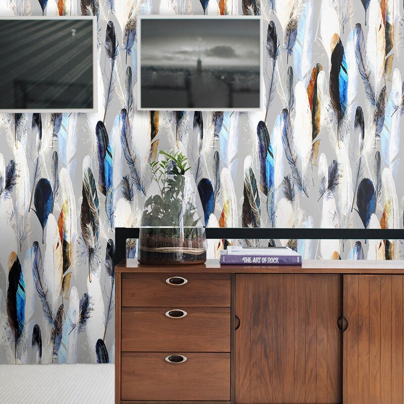 Feather Wallpaper - Etsy UK
