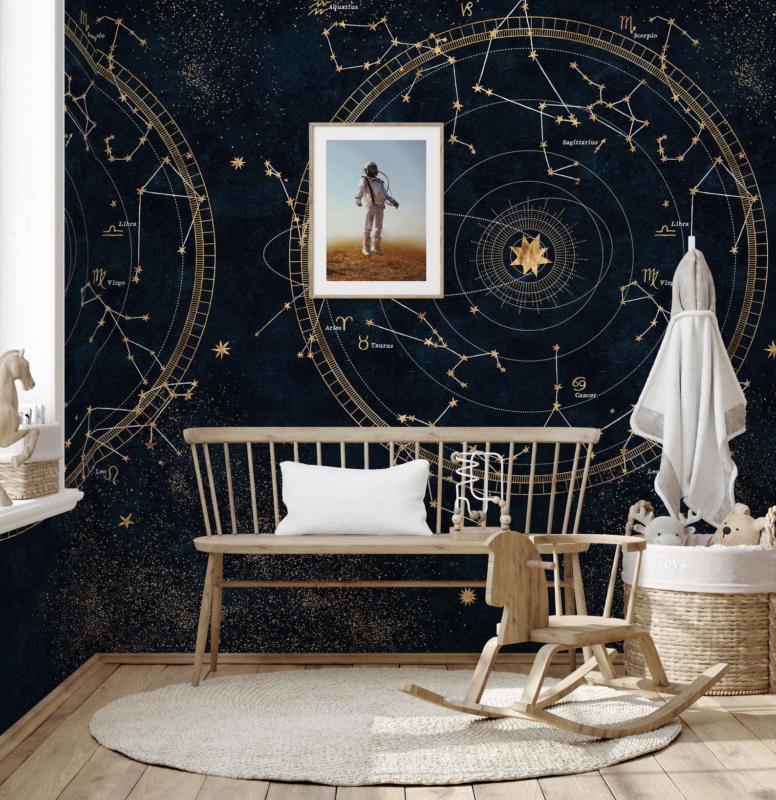 Extra Large Space Constellations With Stars Wallpaper, Dark Night ...