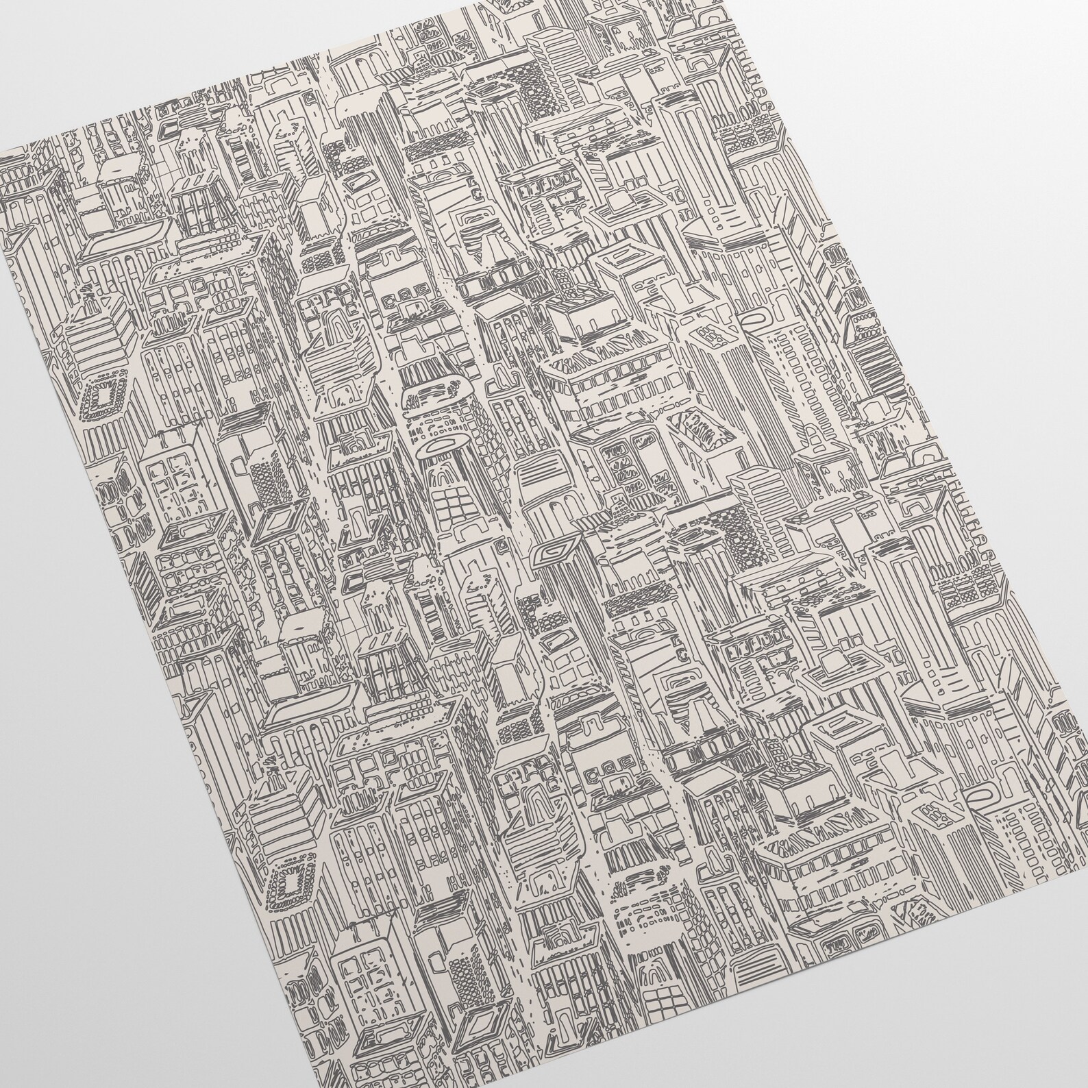 Skyscrapers Pattern New York City Buildings Hand Drawn - Etsy