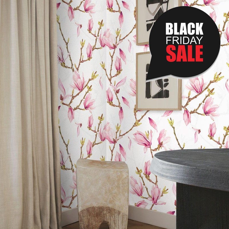 Magnolia Mural - Etsy