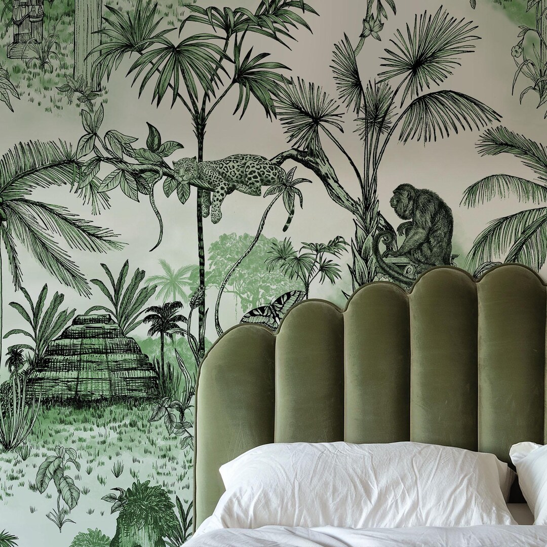 Lost Aztec Civilization Jungle Wallpaper, Extra Large Tropical ...