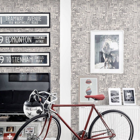 Skyscrapers Pattern New York City Buildings Hand Drawn - Etsy