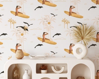 Boho Surf Wallpaper - Etsy
