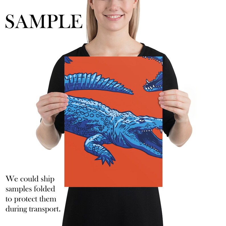 Orange Whimsical Crocodiles Wallpaper, Funky Wall Decor - Etsy