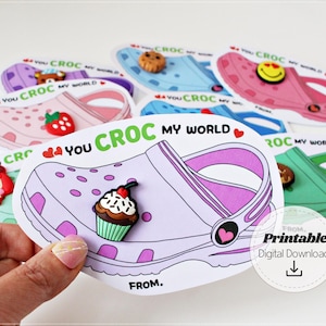 You CROC My World Valentine's Day Card Printable Classroom Exchange ...